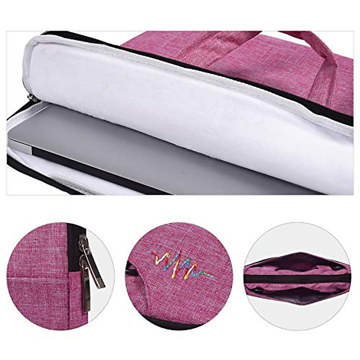 15-15.6 Inch Laptop Bag,Girl/Lady Simplicity Stylish Notebook Messenger Shoulder Bag Case Briefcase for Acer 15.6" chromebook,Asus Dell Samsung HP Toshiba Acer MSI LG Laptop Protective Case,Light Red