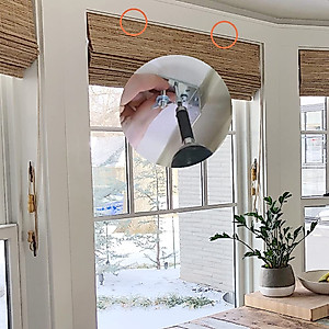 2pcs Mounting L Bracket and wingnut for Woven Wood or Bamboo Shade Universal Design for Inside, Ceiling or Wall Mount Roman Fold Shade