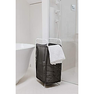 Umbra Cinch Laundry Hamper, Gray, White