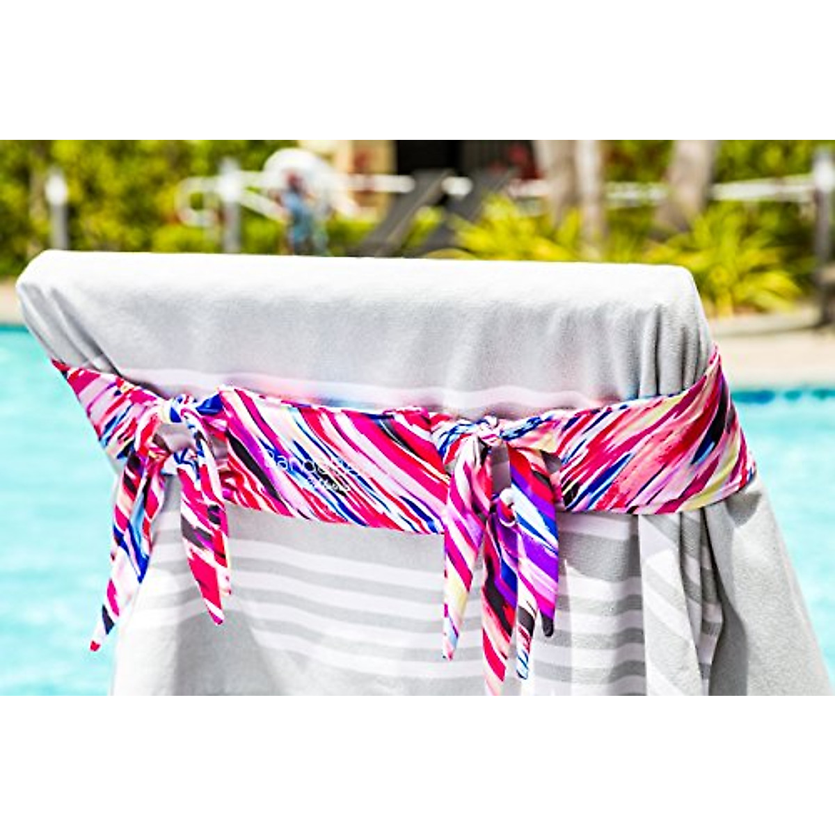 BandaBeau Towel Holders: Towel Tamers Wrap Around Pool & Beach Chairs to Keep Towels in Place. Perfect Alternative for Lounge Chair Towel Clips and Beach Towel Chair Holders & Towel Clips