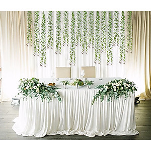 Lvydec 6pcs Artificial Vines Fake Greenery Garland Willow Leaves with Total 30 Stems Hanging for Wedding Party Home Garden Wall Decoration