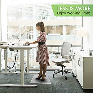 HiTik Kitchen Mats Rug Anti Fatigue(43.5X76cmX10mm),Ergonomic Cushioned Floor Rug Standing Mat Area Thick PVC Waterproof, Non-Slip, Oil Resistant Floor Mats for Kitchen, Office