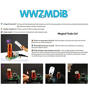 WWZMDiB-DIY Learning Kit (Fun DIY Soldering Kit, Magical Tesla Coil)
