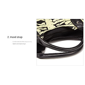 Goth Purse Grunge Skeleton Messenger Bag Y2K Backpack Gothic Punk Shoulder Satchels Alt School Handbag (Black)