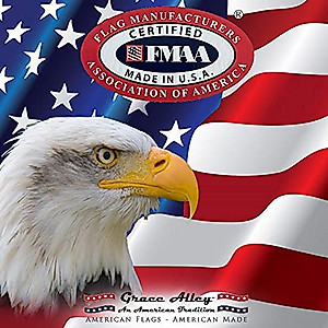 Grace Alley American Flags for Outside 3x5, Made in the USA, Heavy Duty Outdoor UV Fade Resistant Bright Color, Long Lasting Polyester Cotton Blend with Brass Grommets American Made