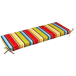 Pillow Perfect 564227 Outdoor/Indoor Westport Garden Bench/Swing Cushion, 1 Count (Pack of 1), Red