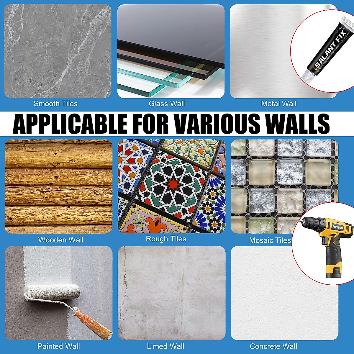 VINIUSIKI Corner Shower Caddy Shelves with Soap Holder & 4 Hooks,SUS304 Stainless Steel Kitchen Organizer, Adhesive & Drilling Wall Mounted Racks for Bathroom & Kitchen & Home Decor, 3-Pack