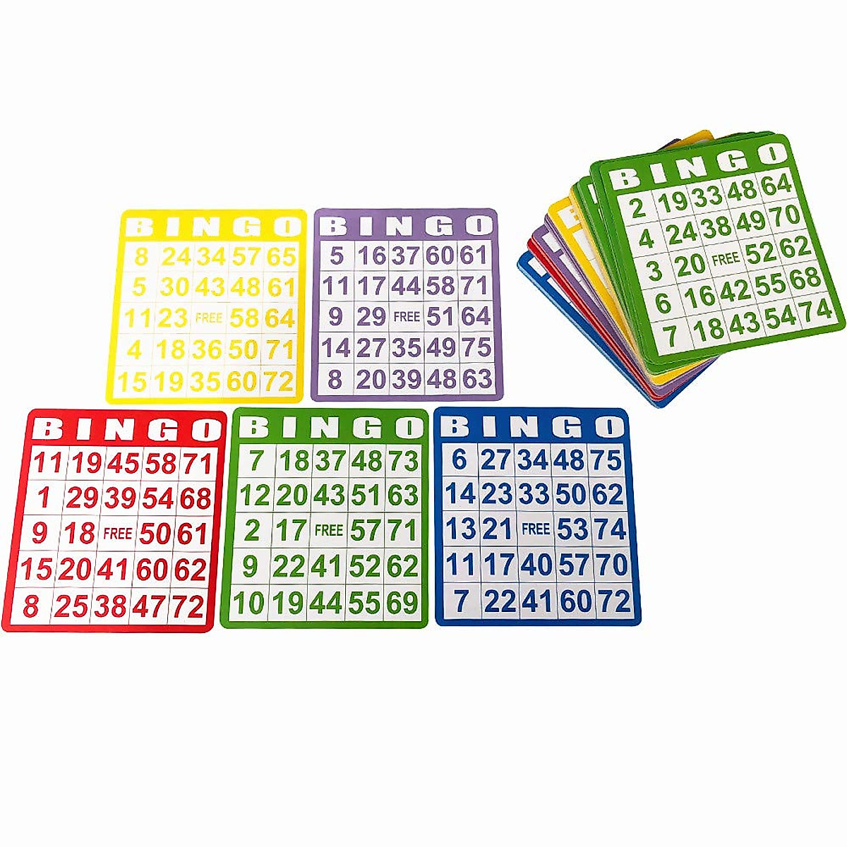 Yuanhe 100 Bingo Game Cards,Bingo Set, Kids Party Paper Card Games, School Classroom Family Gathering Activity, Casino Trip