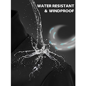 PTAHDUS Men's Heated Jacket Soft Shell with Hand Warmer, with 7.4V Battery Pack (Large, Black)