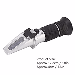 Brix Refractometer, Plastic Aluminum 3 in 1 Refractometer Clear Display Cover Plate Adjustable Eyepiece High Accuracy for Chemistry