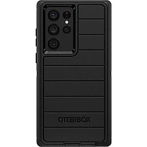 OtterBox Defender Pro Case & Belt Clip/Stand for Samsung Galaxy S22 Ultra (NOT S22 or Plus or Other Models) (Black)