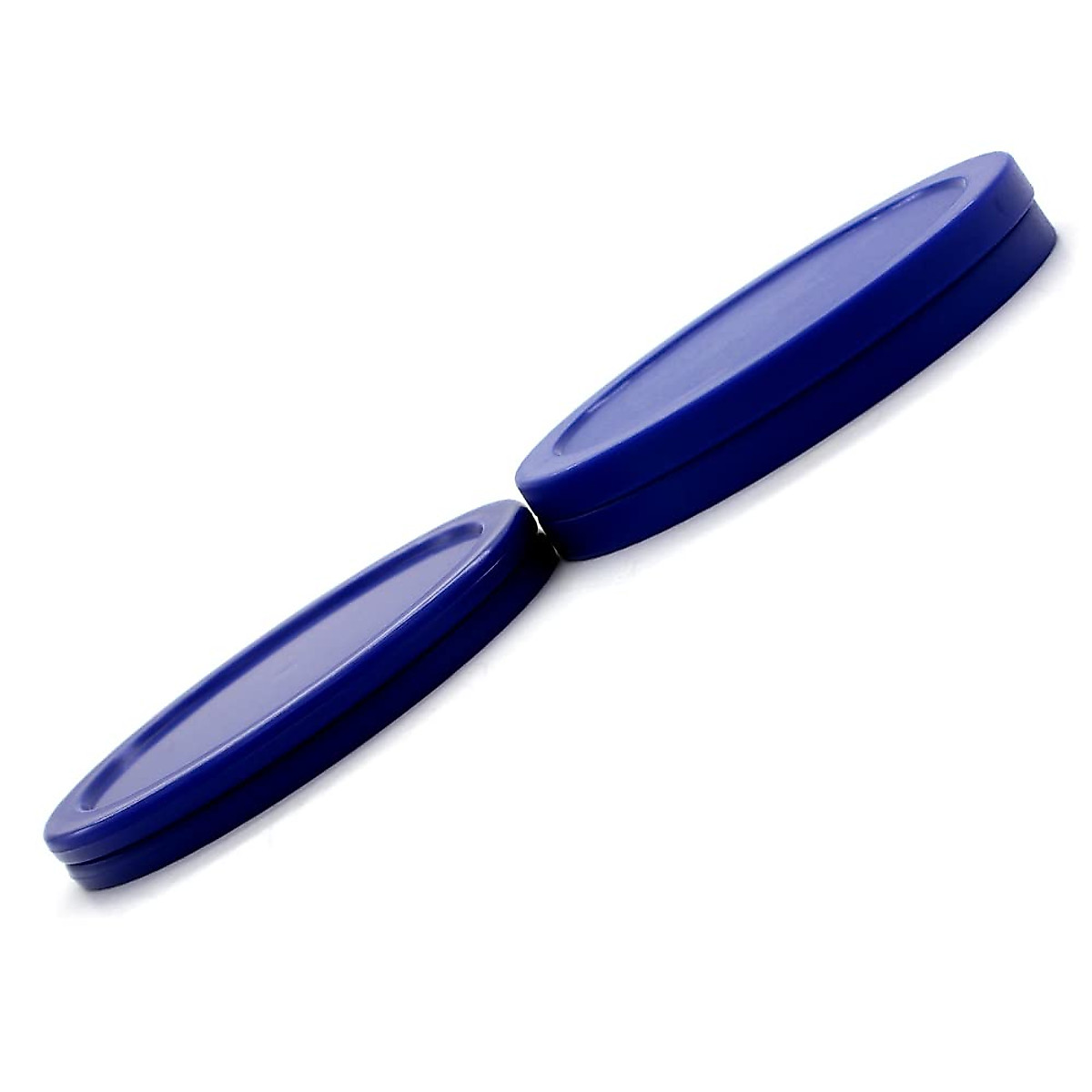 BQSPT Air Hockey Pucks and Paddles,Air Hockey Pushers and Pucks, Handles Paddles Replacement Accessories (4 Striker 96mm with Pads, 8 Pucks 64mm Thick and Thin)