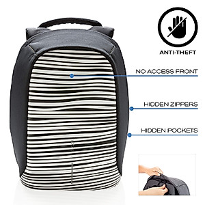 XDDesign Bobby Compact Print Anti-Theft Laptop USB Backpack Zebra (Unisex Bag)