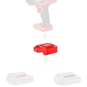 NovaQuantic Adapter for Bauer 20V Tools - Compatible with Porter Cable 20V PCC680 and Black & Decker LBXR20 20V MAX (Not Older 18V) Batteries for Power Supply (No Charging Function) - 1 Adapter Only