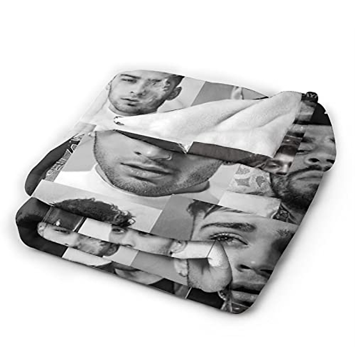 MIHOOD Zayn Malik Collage Blanket (3 Sizes), Warm, Lightweight & Cozy, Super Soft & Comfy Flannel Blanket, Fleece Blanket, Microfiber Anti-Pilling Plush Blanket for Couch, Bed, Sofa, 80"x60"
