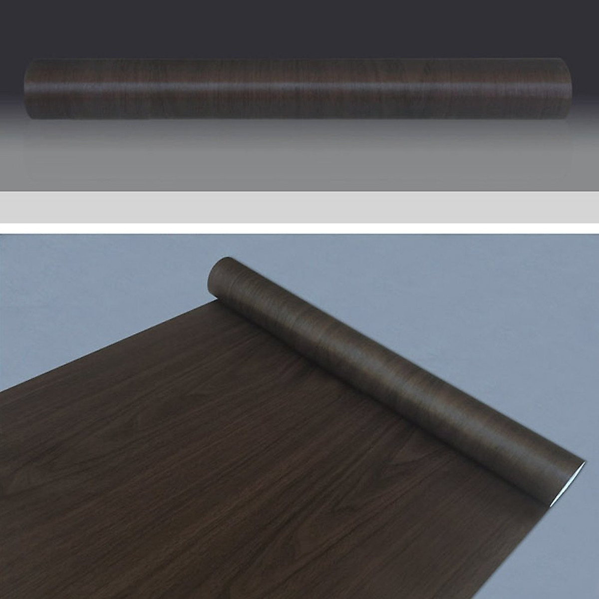 Yifely Dark Brown Peach Wood Grain Drawer Paper Self Adhesive Shelf Liner Night Stand Table Cover Sticker 17.7 Inch by 9.8 Feet