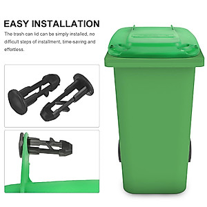 GANAZONO Commercial Trash Can Lid Replacement 50L/13.2 Gallon Outdoor Garbage Can Lid Cover Garbage Can Lock