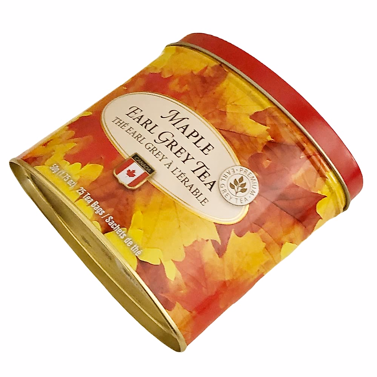 CANADA TRUE premium Ceylon Black Tea -25 Tea Bags 50g Can Package (Maple Earl Grey Tea)