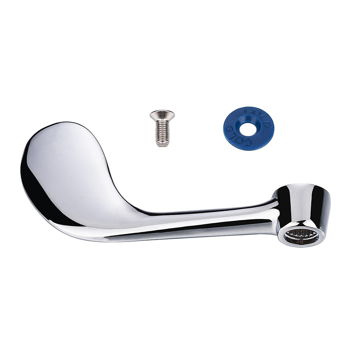 Sepaitek Kitchen Faucet Handle Replacement Commercial Faucet Parts, Heavy Duty Wrist Blade Handles for Restaurant, Industrial, Hospital, Thickened Metal, Blue of Cold Side