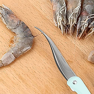 Luvan Shrimp Deveining Tool,Shrimp Deveiner with Sharp Stainless Steel Blade and Non-slip Handle,Shrimp Peeling Tool,Essential Tool for Home Kitchen (1 piece)
