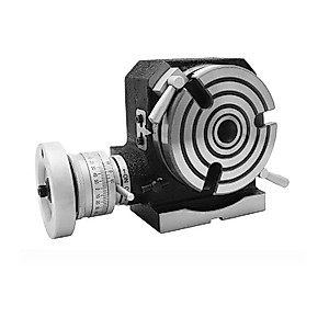 KACOME 4inch 110mm Milling Machine Horizontal Indexing Plate Milling Machine Rotary Table Divider Indexing Vertical Dual-use Turntable(4inch 110mm)