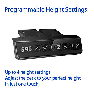 Lubvlook Electric Dual Motor Standing Desk Frame for 43 to 79 inch Table Tops, Ergonomic Standing Height Adjustable Base for Home and Office (Black Frame only)