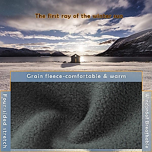 Gash Hao Men's Ski Snow Pants Waterproof Hiking Snowboard Pants Breathable Fleece Lined Zipper Bottom Leg (170Black 32W X 32L)