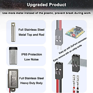 UYGALAXY 4" Stroke Micro Electric Linear Actuator 12V - 32N/7.2lb Speed 1.2"/sec Mini Waterproof Metal Mini Motion Actuator with Mounting Bracket for DIY Robot Cabinet Drawer Shutter Cosplay