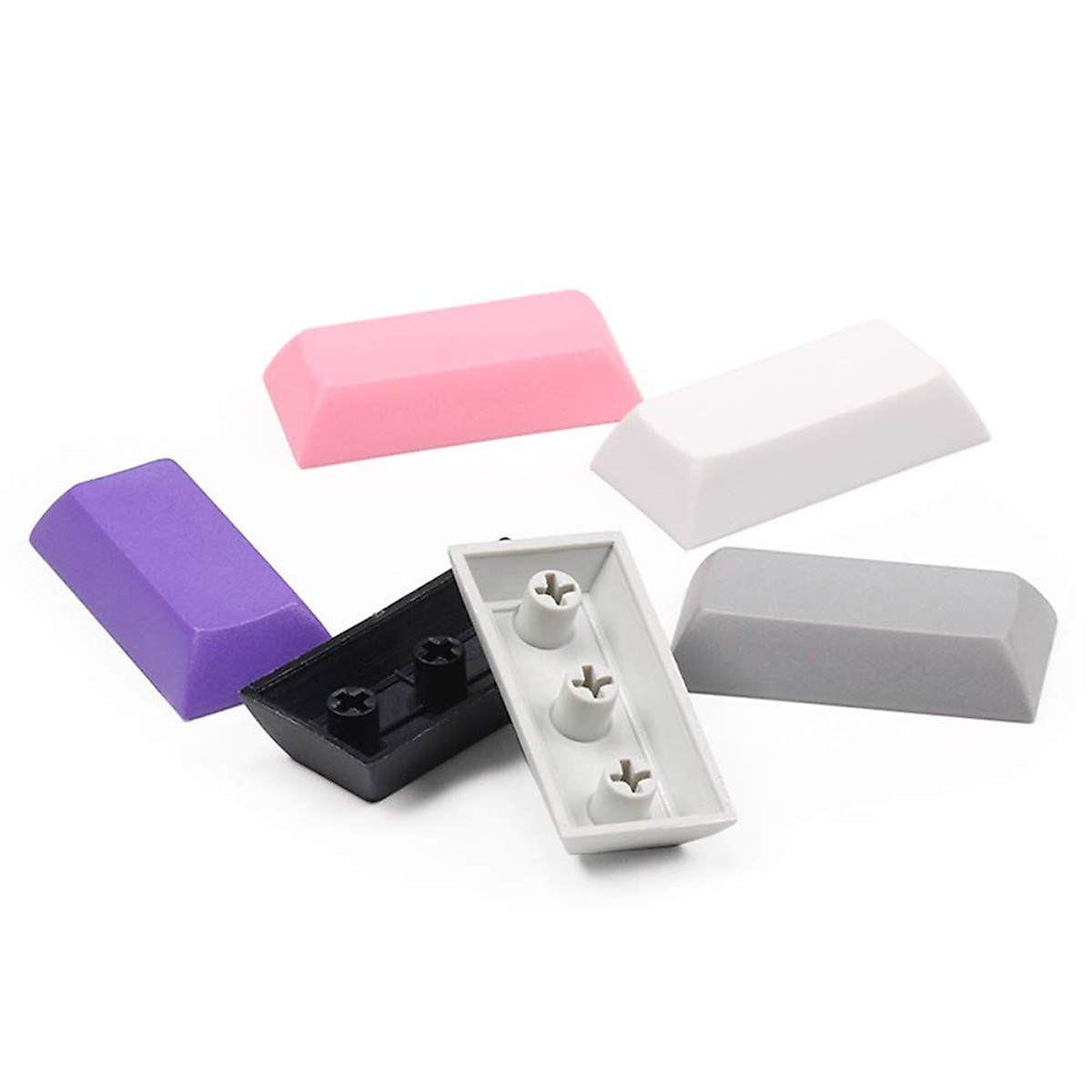 DSA Profile Blank PBT Keycaps 1.25U 1.5U 2U Key Caps Switch for Cherry MX RGB Gaming Mechanical Keyboard DIY Replace (2u2pcs,Black)