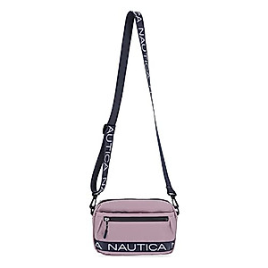 Nautica Womens Nautica Nylon Bean Crossbody/Belt Bag With Adjustable Shoulder Strap, Lilac Rose, 9.7 x 7.1 2.6 US