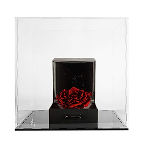 Clear Acrylic Display Case-Assemble Countertop Box for Display-Clear Display Box,Dustproof Protection Showcase for Toy Collectibles (6x6x10inch)