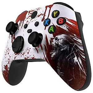 Custom Controllerzz Wireless Controller for Microsoft Series X/S & One - Custom Soft Touch Feel - Custom Series X/S Controller (X/S Bloody Zombie)
