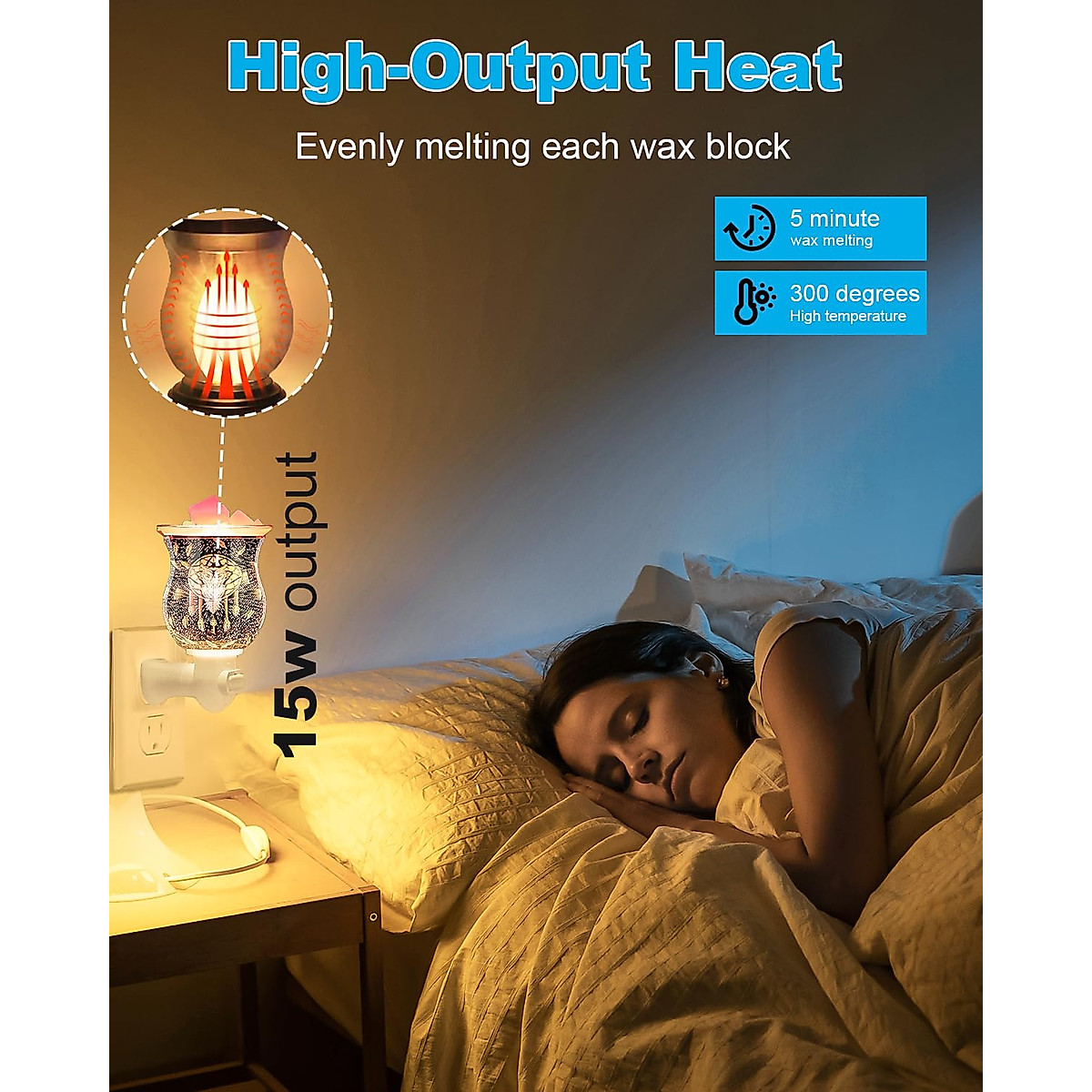 OuuKoo Salt Lamp Bulbs - 15 Watt Light Bulbs for Scentsy Wax Warmer - C7 Replacement Bulbs for Plug in Wax Diffuser- Warmwhite - Dimmable,15 Packs