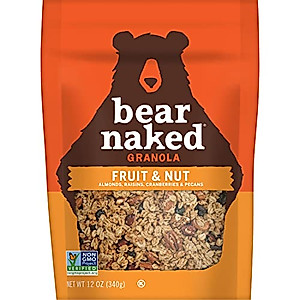 Bear Naked Granola Cereal, Breakfast Snacks, Fruit and Nut (6 Bags)
