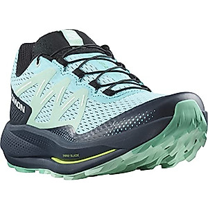Salomon Pulsar Trail Hiking Shoes Womens Sz 8.5 Blue Radiance/Carbon/Yucca