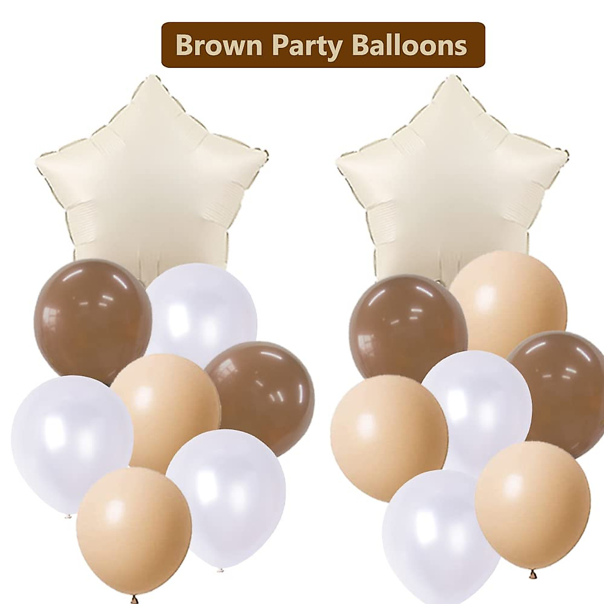 Brown Birthday Party Decorations Tan Brown Paper Fans Paper Pom Poms Happy Birthday Banner Brown Blush Neutral Balloons for Rustic Woodland Teddy Bear Boho Birthday Party Supplies