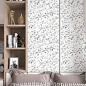 LACHEERY Terrazzo Peel and Stick Wallpaper 15.8"x160" Vinyl Countertop Contact Paper Terrazzo for Cabinets Counter Tops Waterproof Removable Wallpaper for Bedroom Decor Self Adhesive Wall Paper Roll