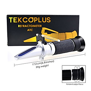 High Accuracy Refractometer Salt Concentration 0-28% Brine Salinity Refractometer with 0.2% Division Automatic Temperature Compensation (ATC) Refractometer