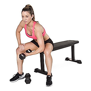 CAP Barbell Flat Weight Bench, Black