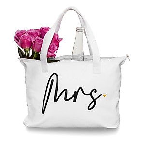Future Mrs Tote Bag Bride To Be Tote - Classy Bachelorette Gifts For Bride Beach Bag Shower Party Honeymoon Bag Gift - Bridal Totes For Wedding Day Essentials Wifey Bags (Large Canvas 15"x20")
