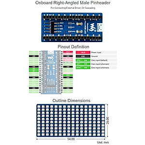 RGB Full-Color LED Matrix Module for Raspberry Pi Pico, 16×10 Grid,with Embedded Controller IC and LED Chip,Programmed and Controlled by Pico,High Standard and Colorful Dot Matrix Visual Effects