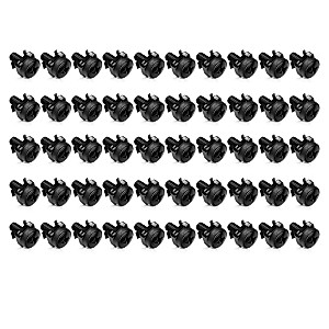 kwmobile 50 Pack M6 Cage Nuts, Bolts and Washers Kit - For Patch Panel Rack Mount Equipment Data Network Cabinets Size 19 Inch and 10 Inch - Black