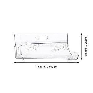 Cabilock 2pcs Stackable Type Vegetable with Drink Plastic Cabinet Ing Rack Cola Container Lid Meat Storage Organizer Convenient Countertop Beverage Fruit Freezer Holder Drawer Transparent