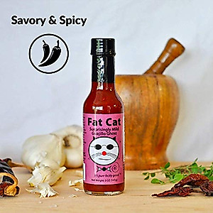 Surprisingly Mild Guajillo Ghost Tex-Mex Hot Sauce and Marinade by Fat Cat Gourmet - Savory Smoky Flavor - Mild Heat - For Tacos, Burritos, Fajitas - Gluten Free, Vegan & Keto Friendly - 3 Bottles