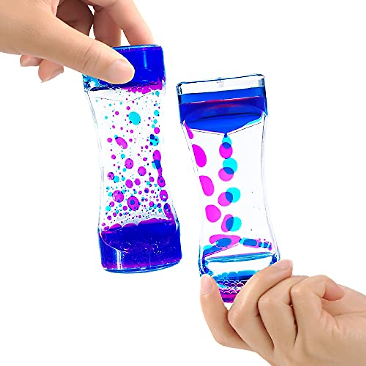 OCTTN Liquid Motion Timer Bubbler Desktop Toy, 4 Pack Bubble Timer Sensory Toy for Adults, Fidget Toy, Stress Relief and Anxiety Relief, Relaxing, Autism, ADHD Toys