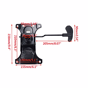 Wealrit Office Chair Tilt Base, Heavy Duty Control Lift Mechanism Black Swivel Base Plate 8.3" x 5.1" Mouting Holes Dimension Office Chair Parts Replacement