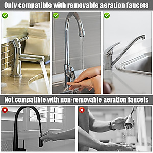 Faucet Adapter Kit with Aerator, Faucet to Garden Hose Adapter Brass Garden Hose Connector for Kitchen and Bathroom Sink Faucets