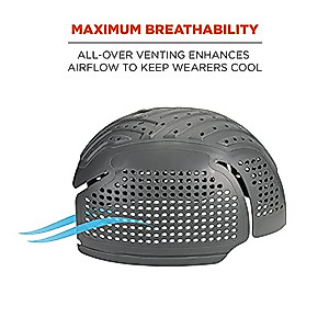 Ergodyne Skullerz 8945F(x) Universal Bump Cap Insert with Extra Venting, Fits Into Any Baseball Hat, Charcoal