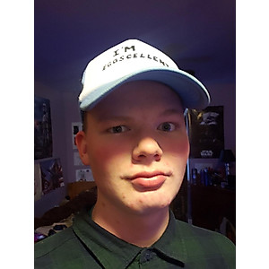 I'm Eggscellent Trucker Hat The Regular Show Cap Rigby Mordecai TV Show Costume Blue