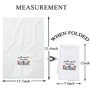 BDPWSS Chicken Lover Gift Funny Chicken Kitchen Towel Just A Girl Who Loves Peckers Rustic Dish Towel (Girl Pecker Towel)